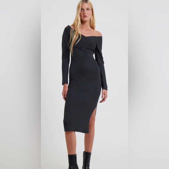 French Connection | Dresses | French Connection Lydia Knit Charcoal ...